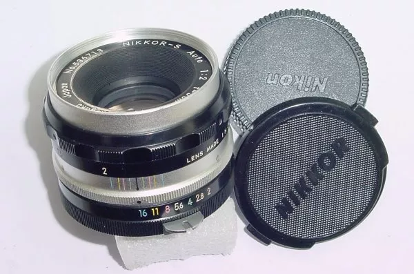 Nikon 50mm F/2 NIKKOR-S Auto Nippon Kogaku Pre-AI Manual Focus Standard ...