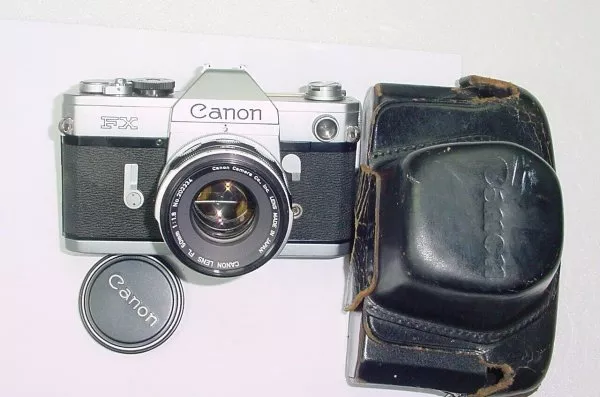 Canon FX 35mm Film SLR Manual Camera with Canon 50mm F/1.8 FL Lens - Can...