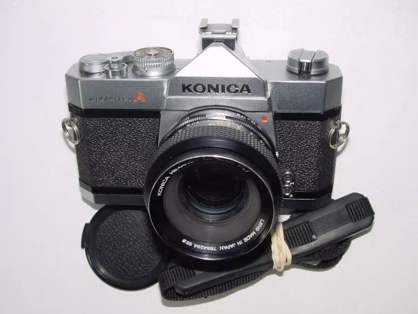 KONICA AUTOREFLEX A 35mm Film Camera with KONICA HEXANON 50mm F/1.7 AR L...