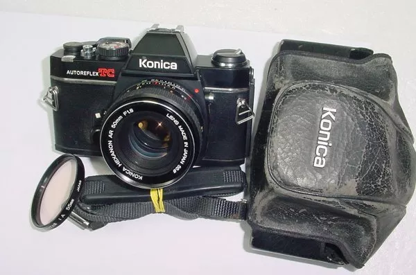 Konica AUTOREFLEX TC 35mm Film SLR Manual Camera with HEXANON 50mm F/1.8...
