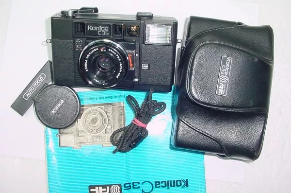 KONICA C35 AF 35mm Film Point & Shoot Auto Focus Camera with 38mm F/2.8 ...